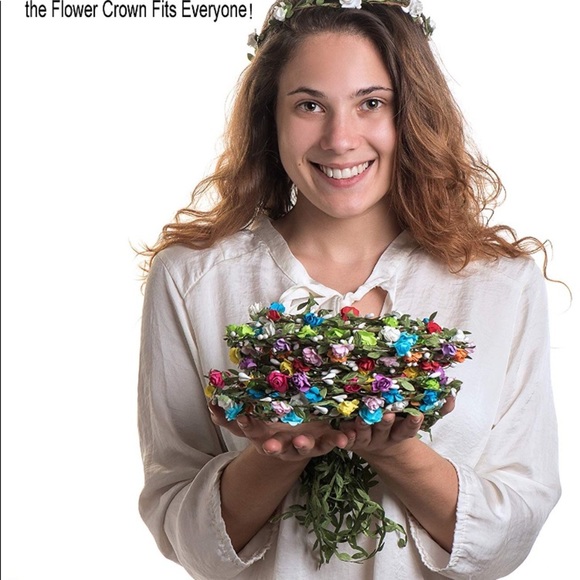 Accessories | Nwt Colorful Flower Crowns Set Of 16 | Poshmark